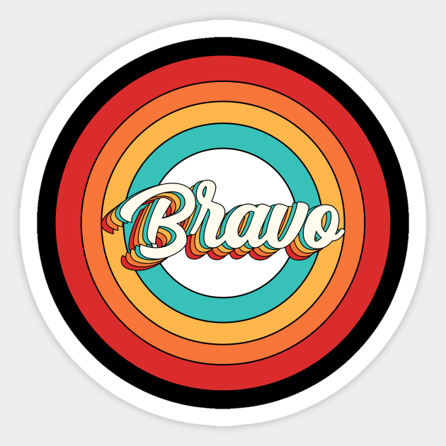 Bravo Name Shirt Vintage Bravo Circle Bravo T Sticker Teepublic